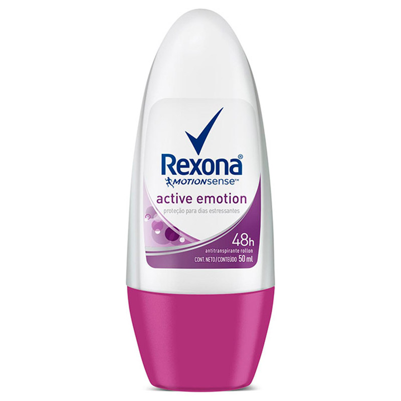DESODORANTE REXONA FEMININO ROLL ON ACTIVE EMOTION 50ML - Farmácia do IPAM